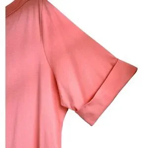 Karen Scott | Tops | Karen Scott Womens X Coral Pink Boat Neck Cuffed ...